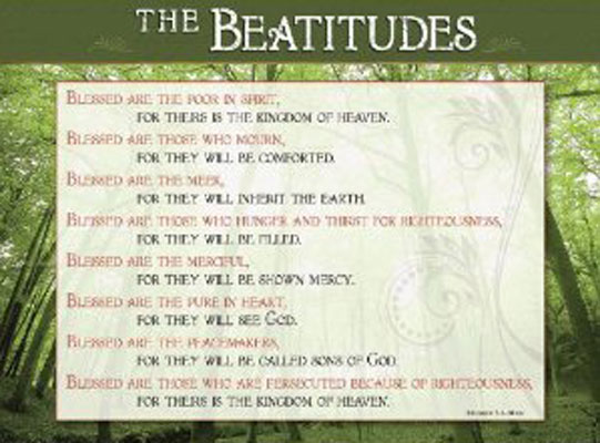 PCA Bookstore - BEATITUDES - LAMINATED WALL CHART