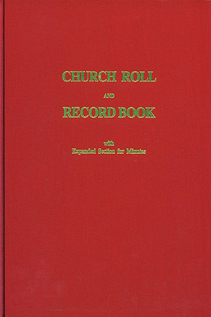 PCA Bookstore - CHURCH ROLL AND RECORD BOOK
